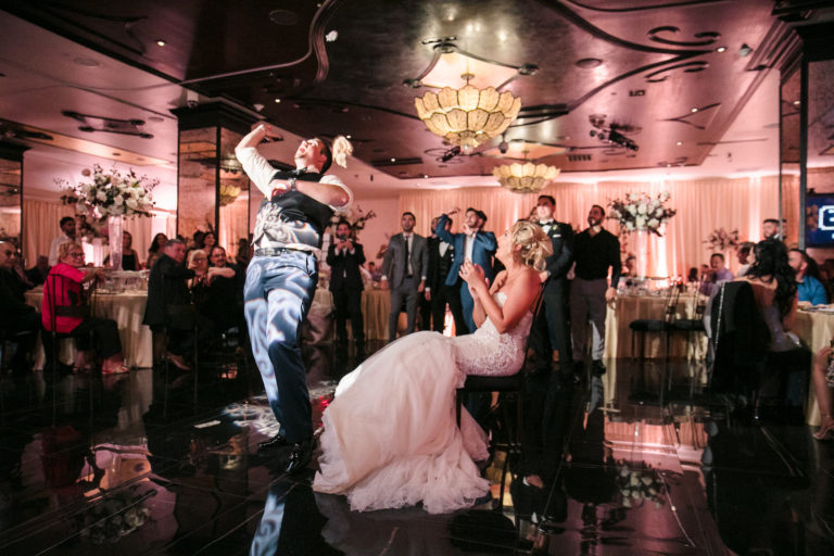 Action-Packed Bouquet and Garter Toss Photos - Wedding Maps